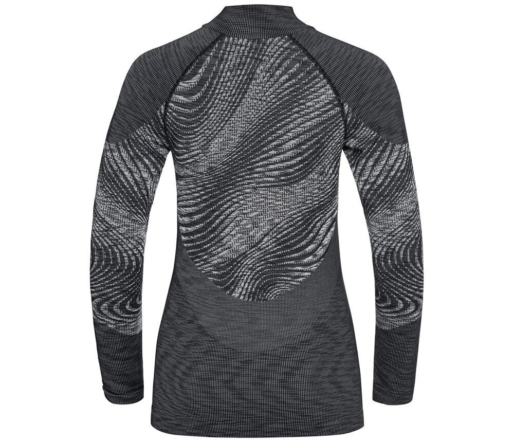 Odlo Blackcomb Eco BL Turtle Neck Thermoshirt Lange Mouwen Zwart/Grijs Dame