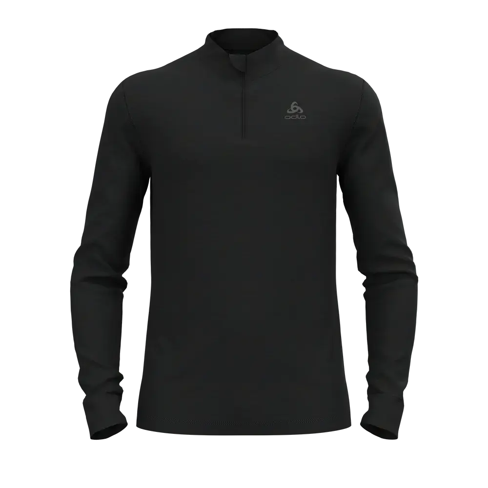 Odlo Merino 200 BL Turtle Half Zip Thermoshirt Lange Mouwen Zwart Heren