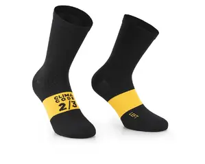Assos EVO Spring/Fall Fietssokken Zwart/Geel