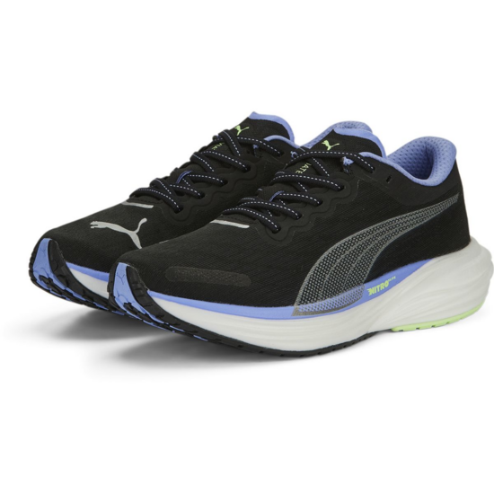 PUMA Deviate Nitro 2 Hardloopschoenen Zwart/Paars/Wit Dames