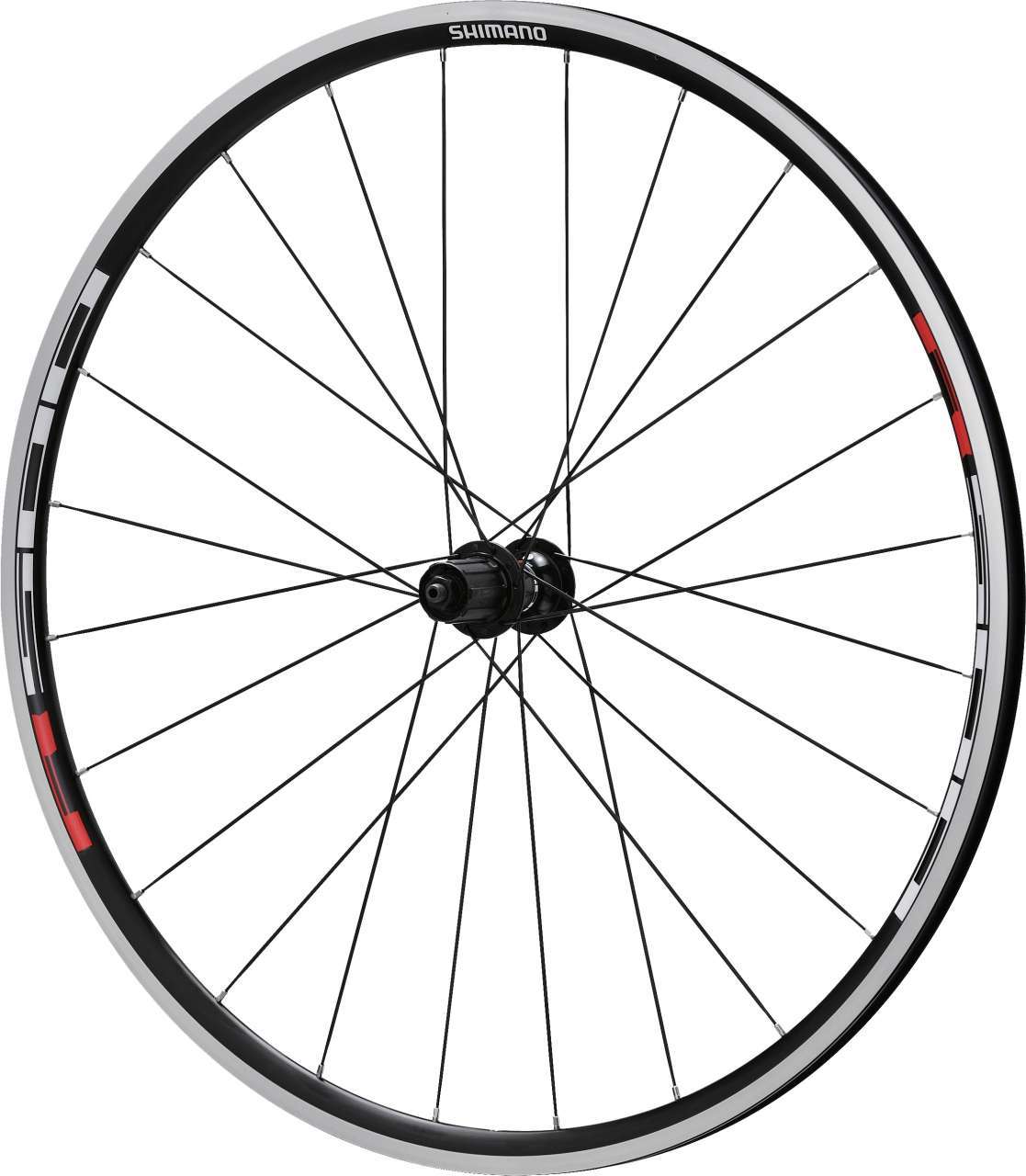 Tweedekans Shimano WH-R501 Aero Race Wielset Zwart/Rood